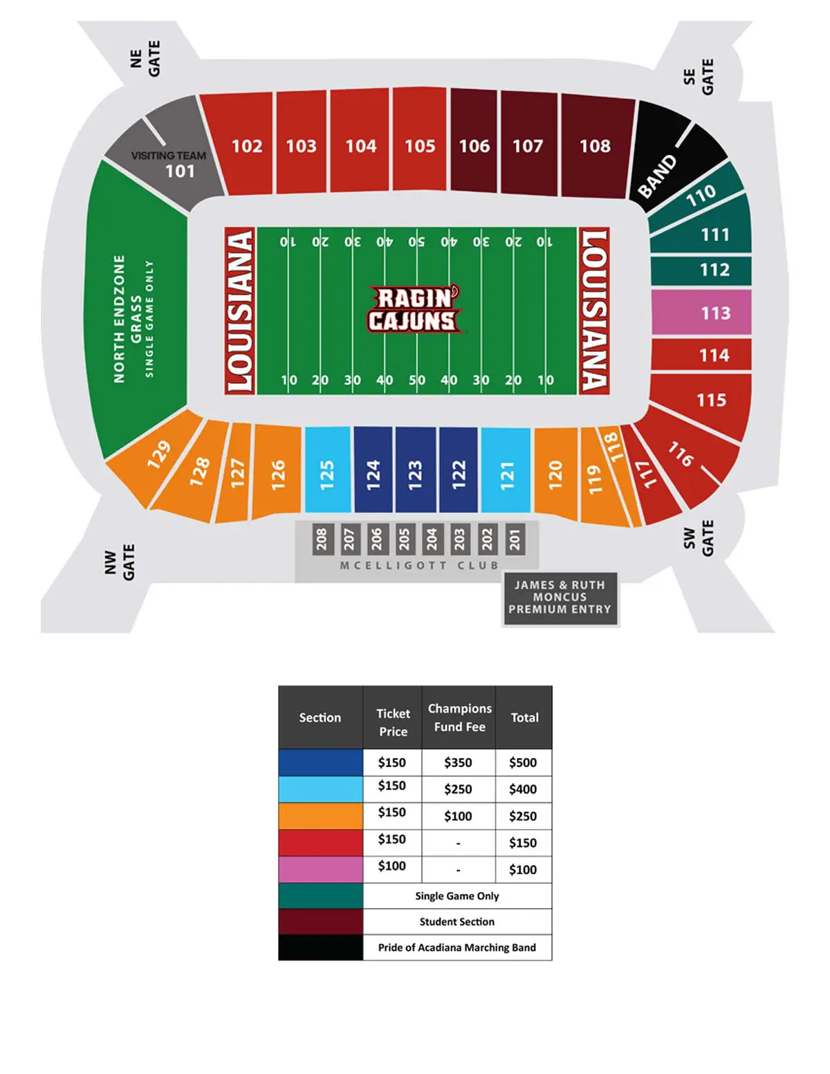 Tickets & Parking | Ragin' Cajuns Athletic Foundation